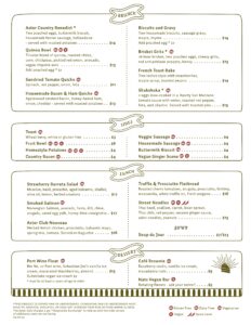 Menu - Aster Cafe