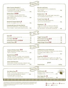 Menu - Aster Cafe